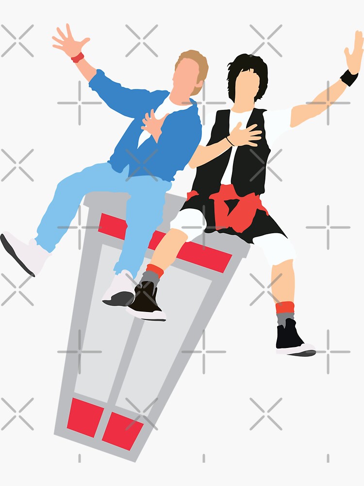"Bill and Ted" Sticker for Sale by FutureSpace | Redbubble