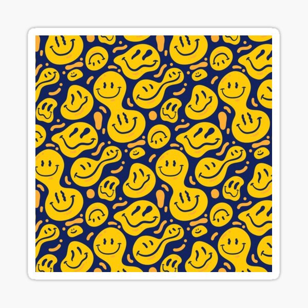 "distorted smiley faces" Sticker for Sale by Art-chick | Redbubble