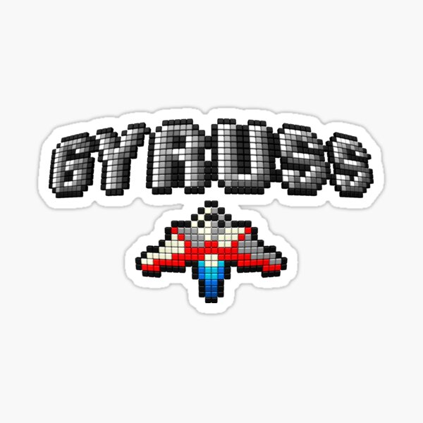 "Gyruss Title and Ship " Sticker by Pixel-Play | Redbubble