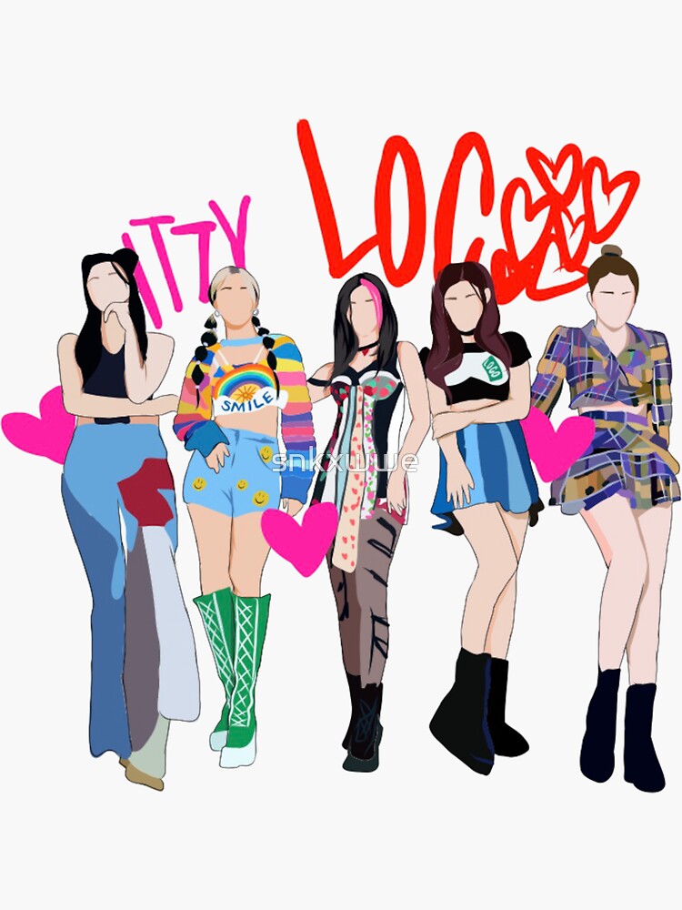 "ITZY LOCO era drawing" Sticker for Sale by snkxwwe | Redbubble
