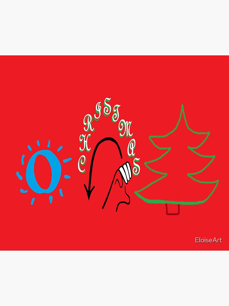 "American Sign Language O Christmas Tree" Sticker by EloiseArt | Redbubble