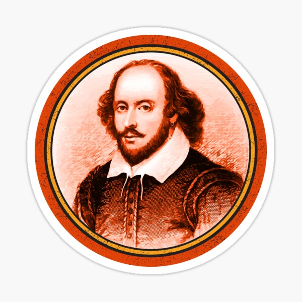 "SHAKESPEARE — LOGO" Sticker for Sale by Carbon13Design | Redbubble