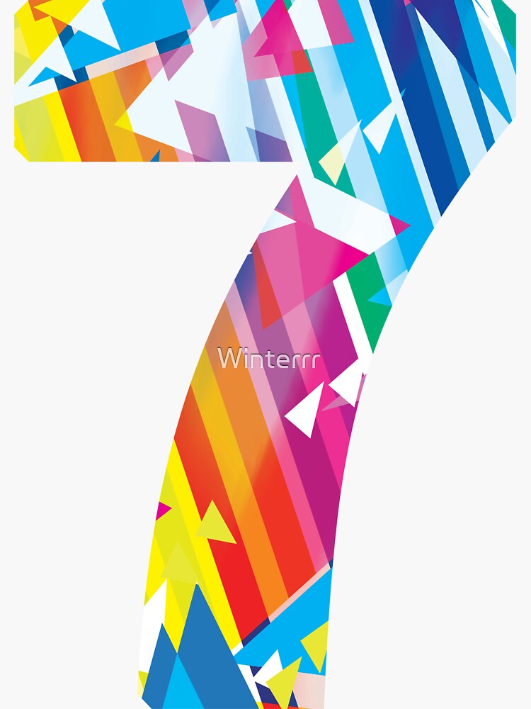 "Seven" Sticker for Sale by Winterrr | Redbubble