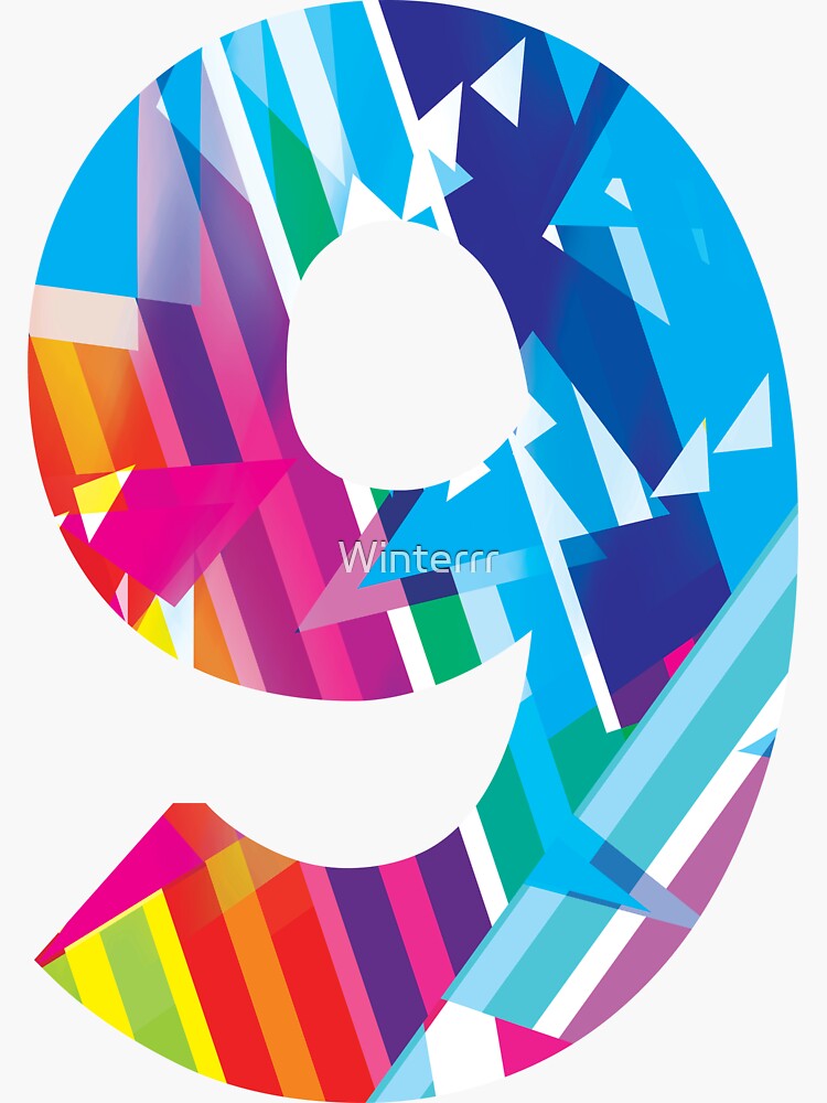 "Nine" Sticker for Sale by Winterrr | Redbubble