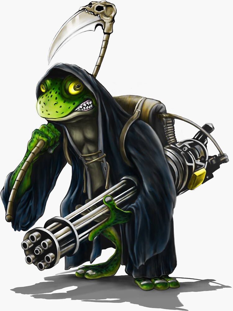 "Reaper Toad (Colored)" Sticker for Sale by weaponswarden | Redbubble