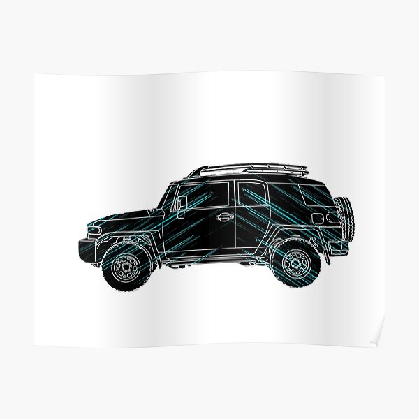 "FJ Cruiser " Poster by KoopsieWhoopsie | Redbubble