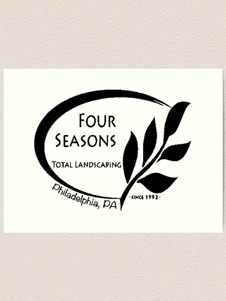 "Four Seasons Total Landscaping Black Logo" Art Print for Sale by ...