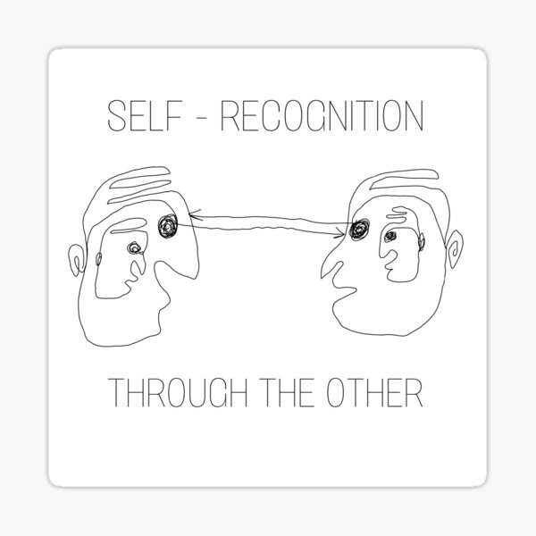 "Self - recognition through the other" Sticker for Sale by Demiell ...