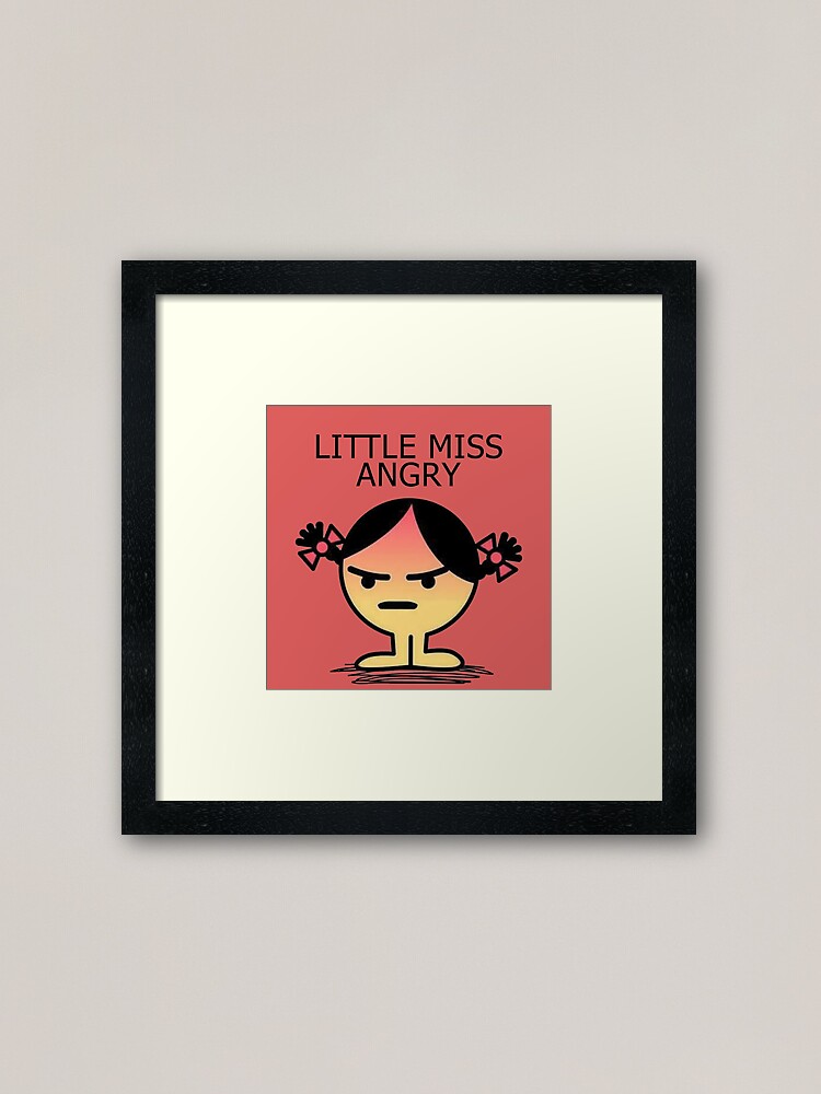 "Little Miss Angry" Framed Art Print for Sale by introducingme | Redbubble