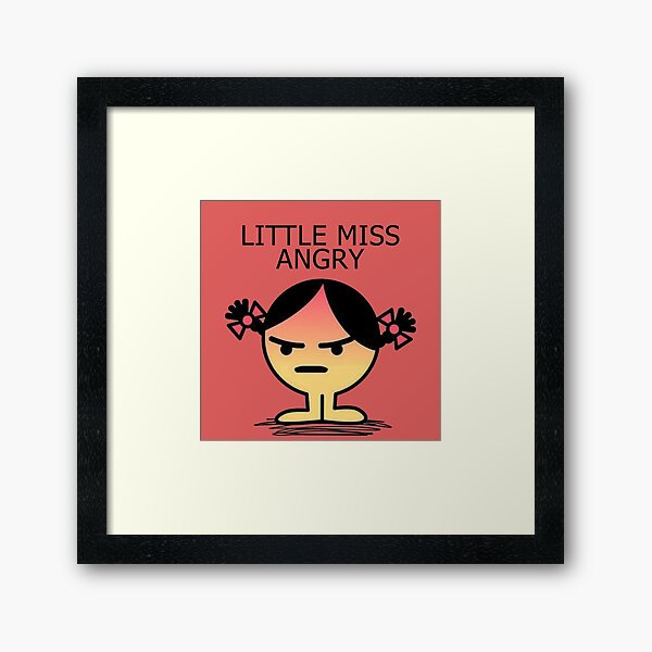 "Little Miss Angry" Framed Art Print for Sale by introducingme | Redbubble