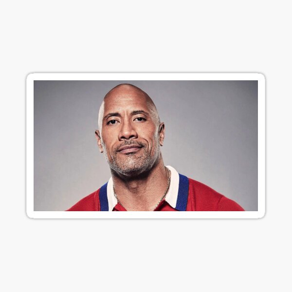 "Dwayne Johnson (The Rock)" Sticker for Sale by parsshop | Redbubble