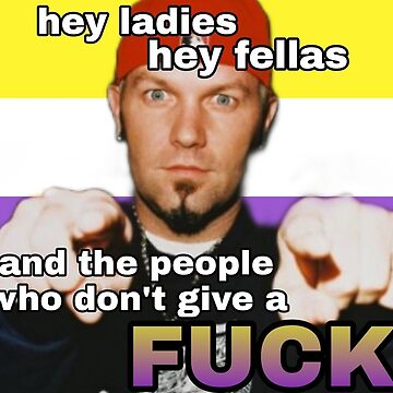 "Fred Durst Non Binary" Sticker for Sale by NewHoliday | Redbubble