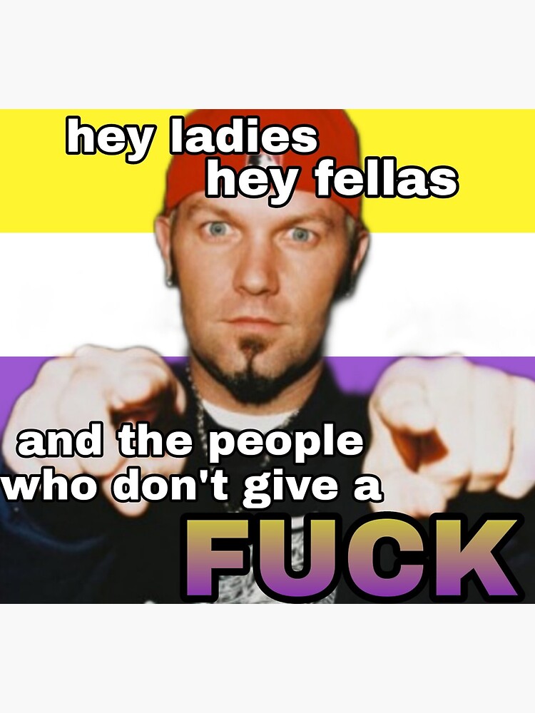 "Fred Durst Non Binary" Sticker for Sale by NewHoliday | Redbubble