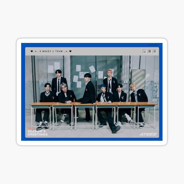 "Ateez " Sticker for Sale by HaloHaloShine | Redbubble