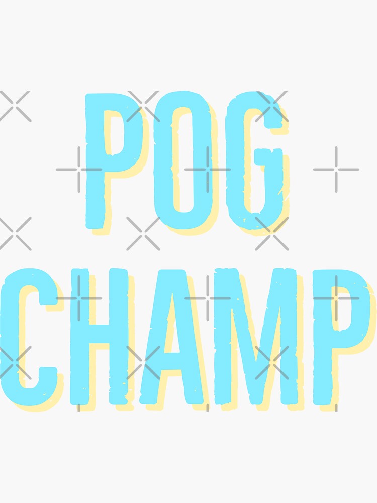"pog champ - pogchamp" Sticker for Sale by cooltific | Redbubble