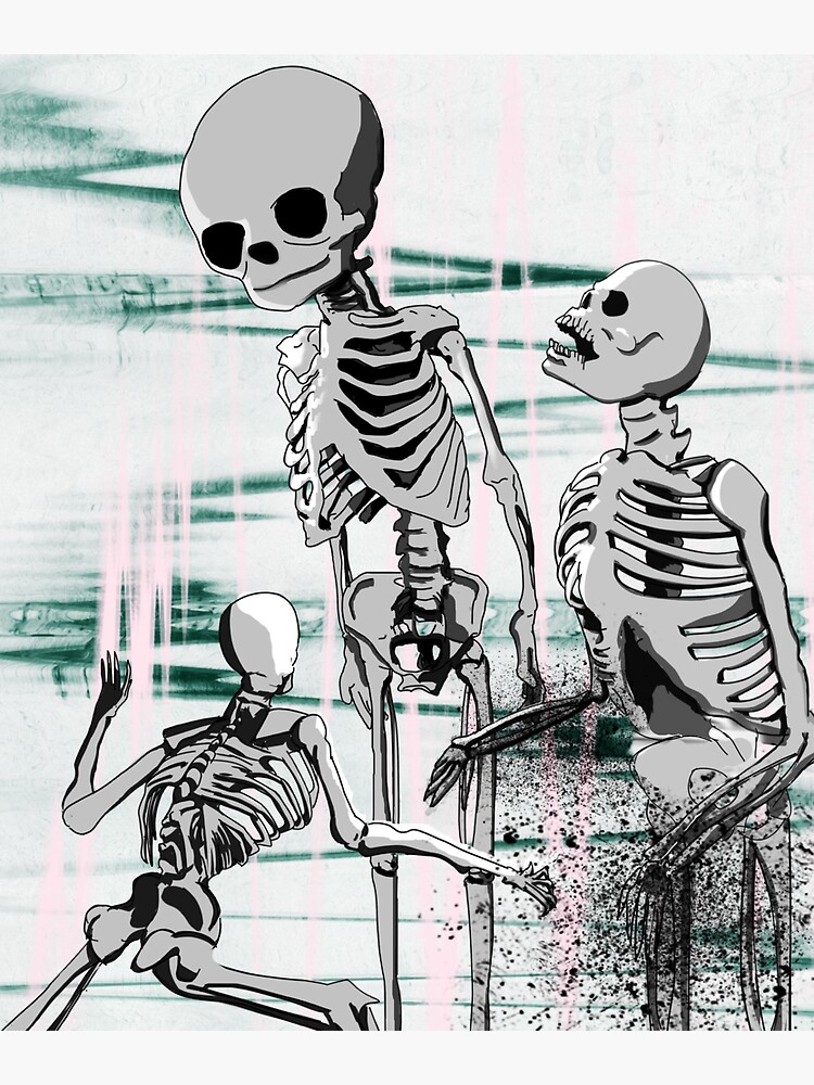 "Spooky Skeleton Gang" Sticker by karlsaigon | Redbubble