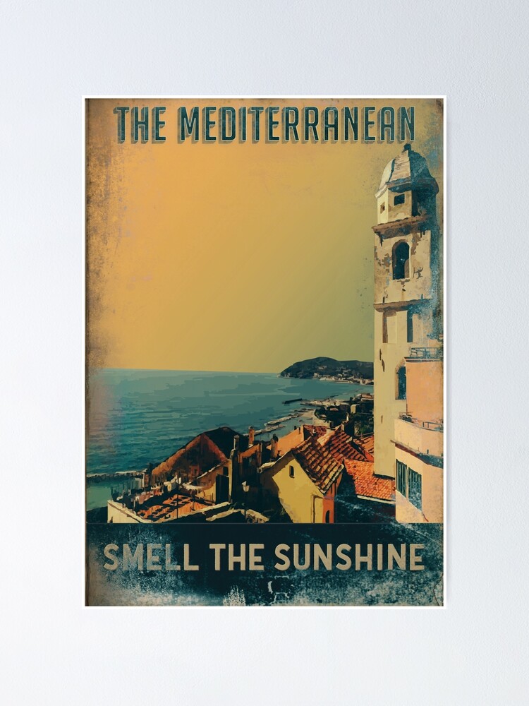 "The Mediterranean (Portrait)" Poster for Sale by Cornucopia-Muse ...