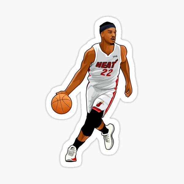 "Jimmy Butler #22 With The Ball" Sticker by HeavenBeat | Redbubble