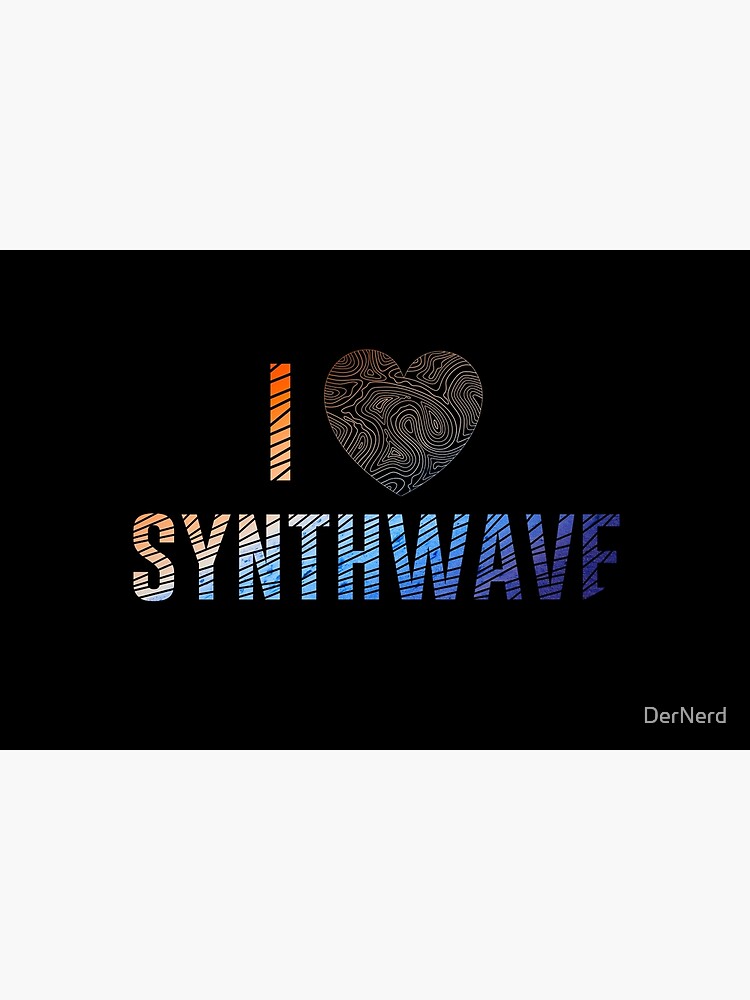 Synthwave I Love Synthwave Heart 80s 90s Retro Bath Mat
