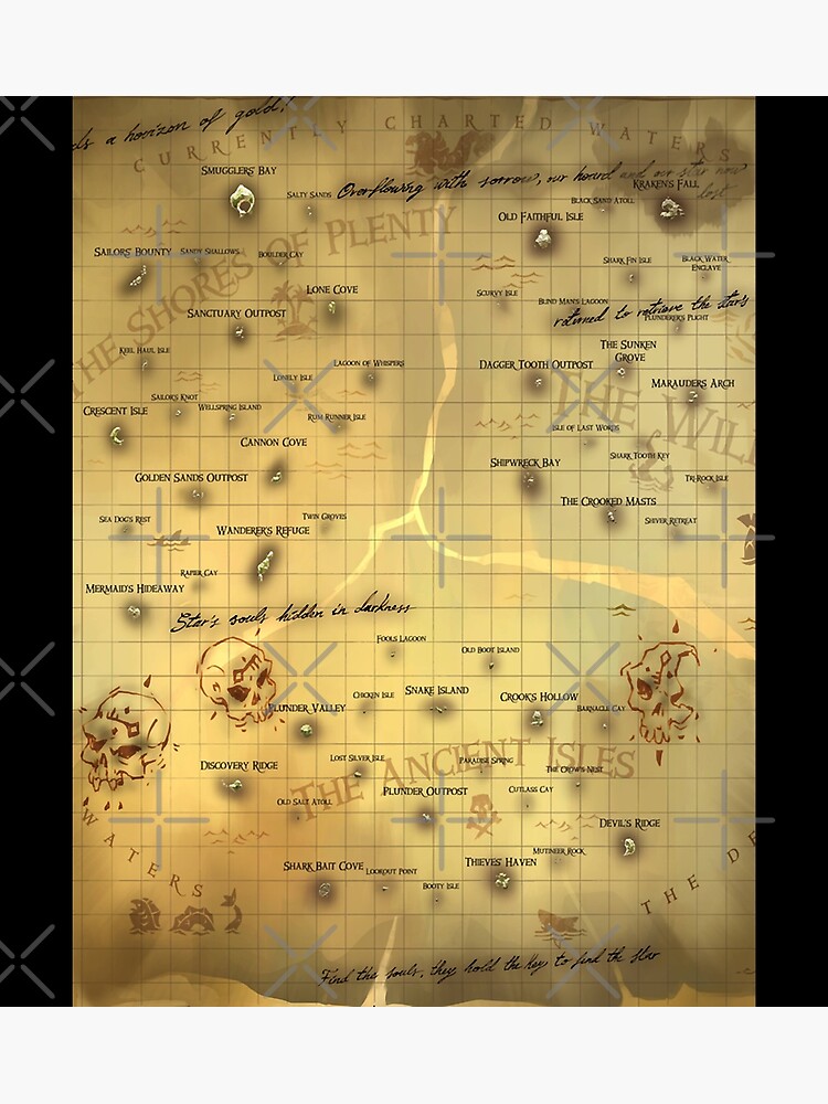 Map On The World Sea Game Action-adventure Cew Premium Matte Vertical ...