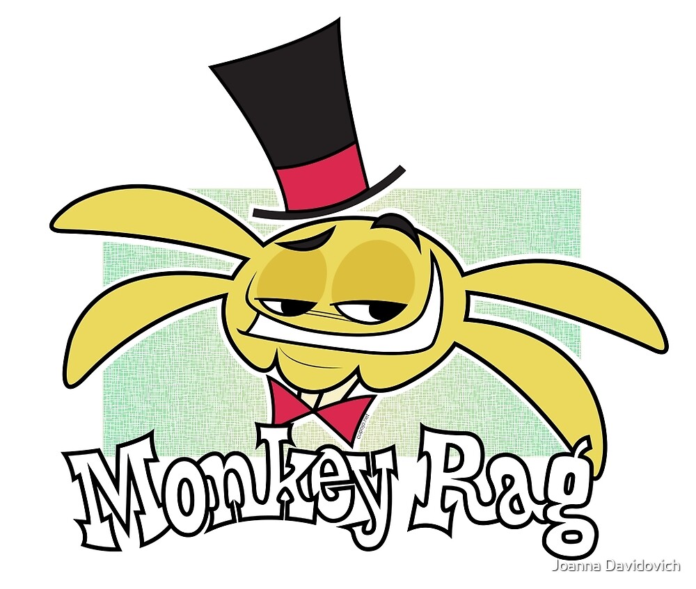 "Monkey Rag - Spanko Grin And Logo" by Joanna Davidovich | Redbubble