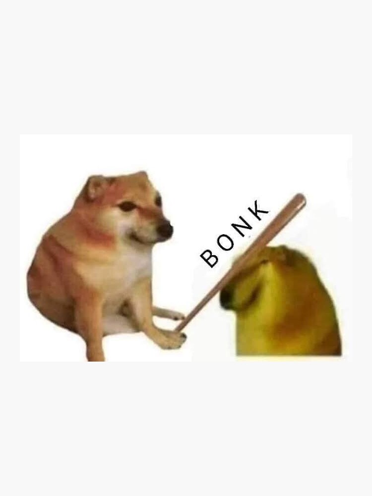 "Original Bonk" Sticker for Sale by Dogebonk | Redbubble