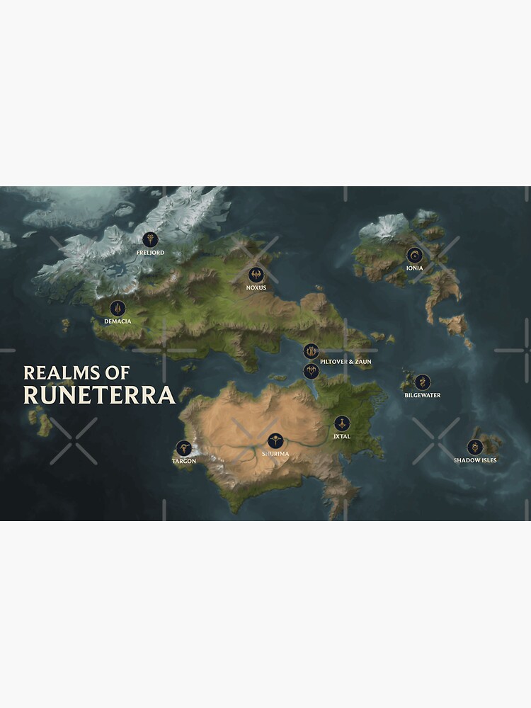 "Realms of Runeterra (HQ)" Sticker for Sale by Clarkrd2 | Redbubble