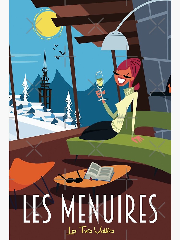 "Les Menuires Poster" Art Board Print for Sale by Gary Godel | Redbubble