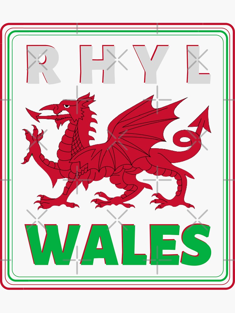 "Rhyl Wales Red Dragon" Sticker for Sale by FedSherDesign | Redbubble