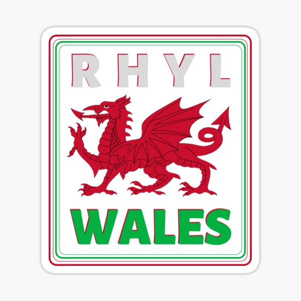 "Rhyl Wales Red Dragon" Sticker for Sale by FedSherDesign | Redbubble