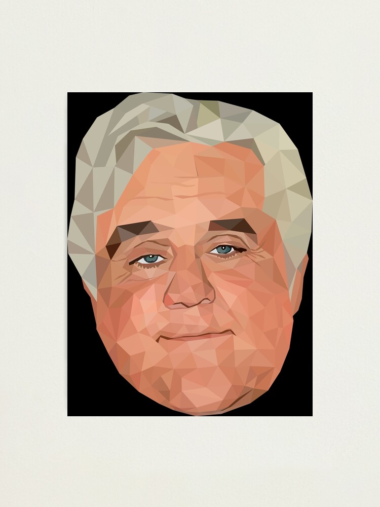 "Jay Leno low poly art" Photographic Print by kingswag | Redbubble