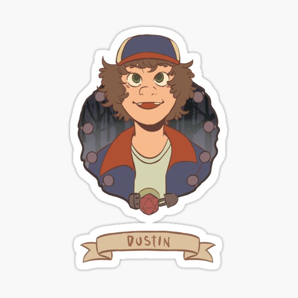 "dustin" Sticker for Sale by ArtisticAshby | Redbubble