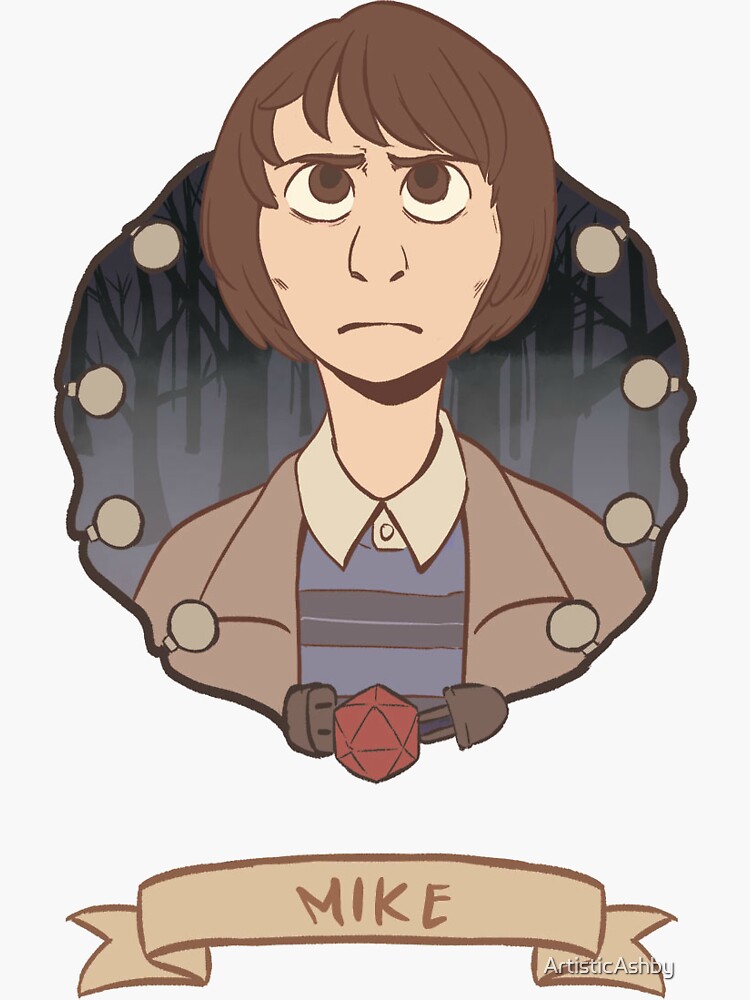 "mike" Sticker by ArtisticAshby | Redbubble