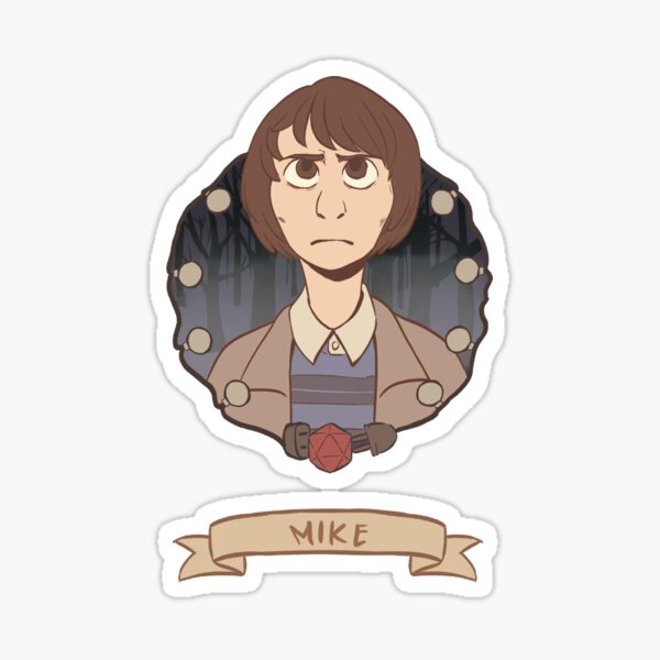 "mike" Sticker by ArtisticAshby | Redbubble
