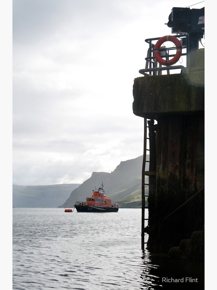"Portree lifeboat at anchor in the harbour, Isle of Skye, Scotland ...