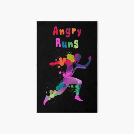 "Angry Runs Good Morning Football Painted Runner" Art Board Print by ...
