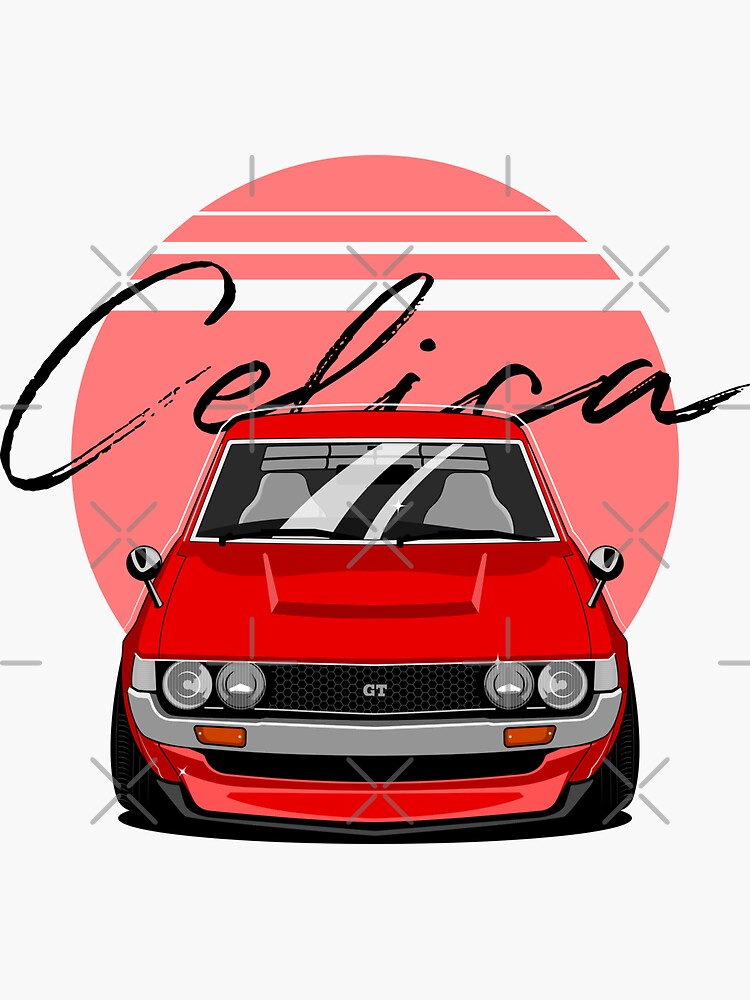 "CELICA 2000GT LIFTBACK OLDSHOOL" Sticker by shketdesign | Redbubble