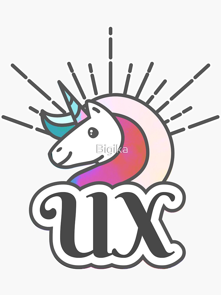 "Ux unicorn (perfect gift for ux designers!)" Sticker for Sale by ...