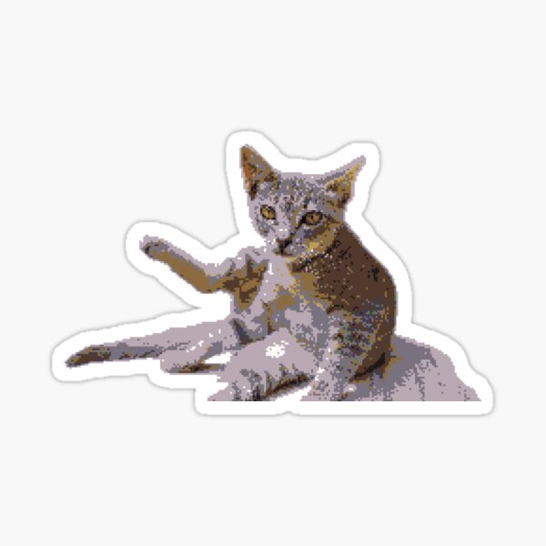 "cute cate" Sticker for Sale by game-of-pixels | Redbubble