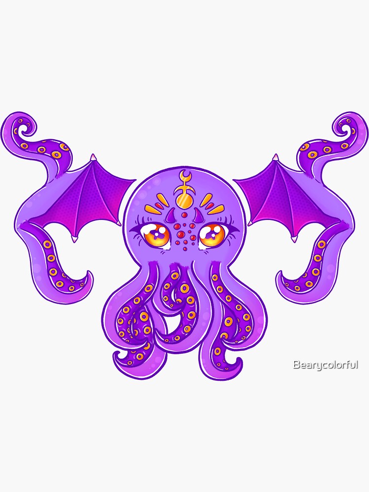 "Cthulhu Slaanesh" Sticker by Bearycolorful | Redbubble