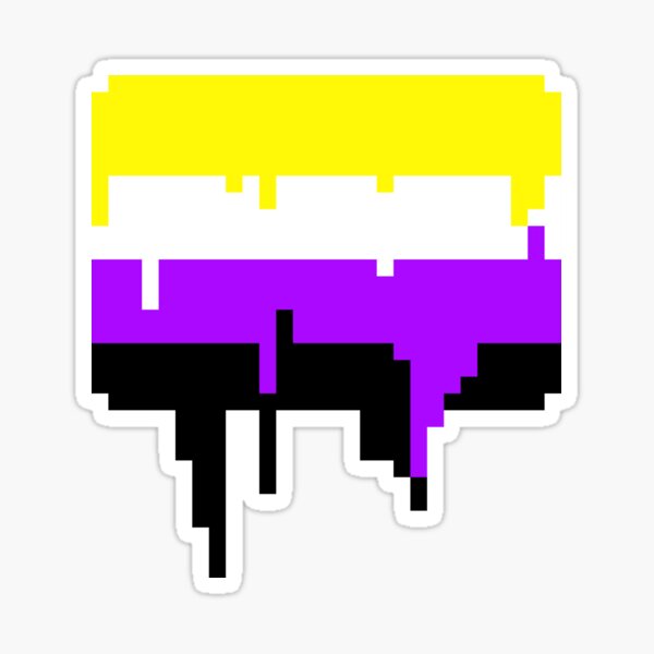 "NONBINARY DRIP" Sticker for Sale by MysticPotato | Redbubble