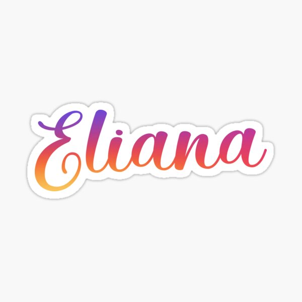 Pegatina for Sale con la obra «Eliana» de quoteforsuccess | Redbubble