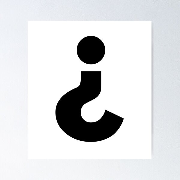 "Black and White Upside Down Question Mark" Poster for Sale by Schka ...