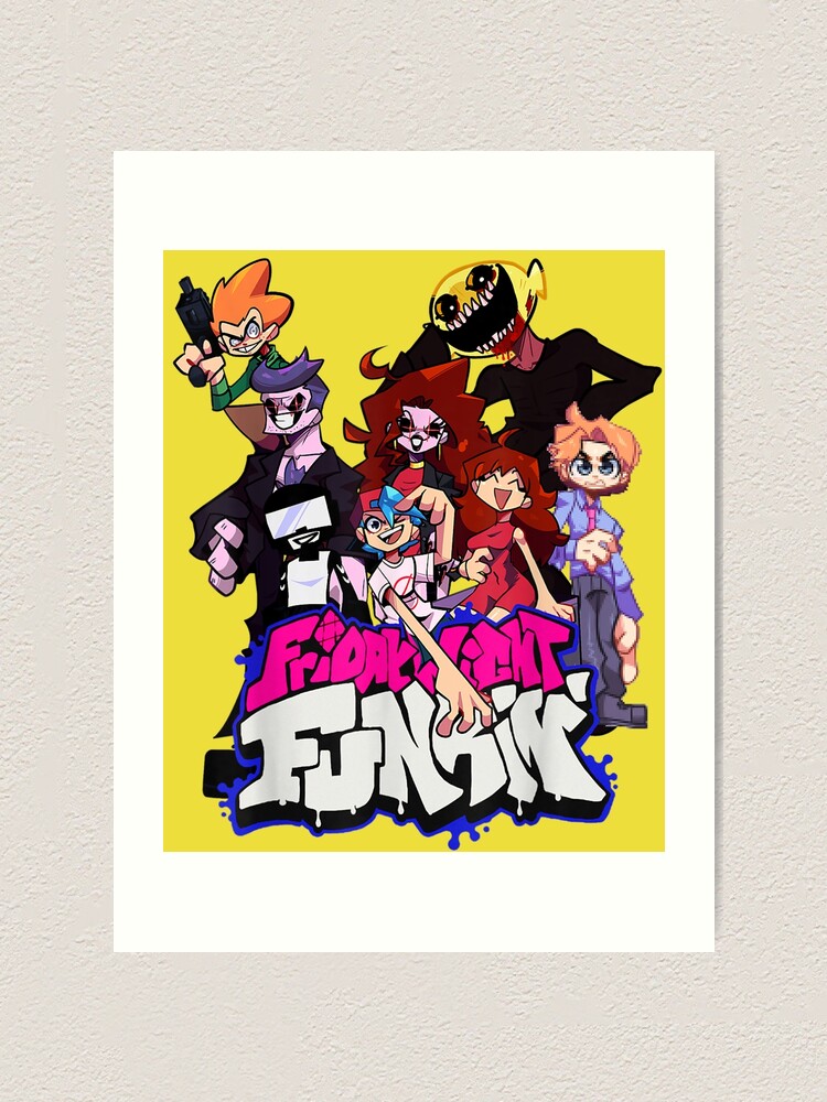 "Friday Night - Funkins Characters Boyfriend Lemon Demon" Art Print for ...