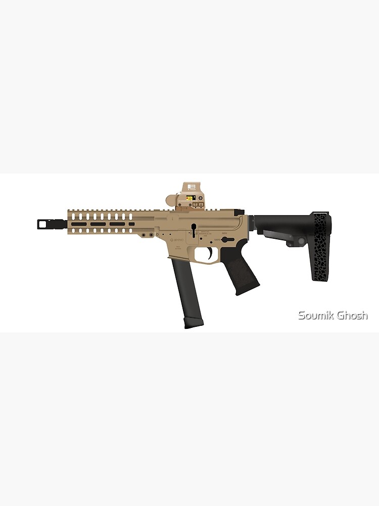 "AR 9mm Pistol Digital sticker" Art Print for Sale by GunartsbyChills ...