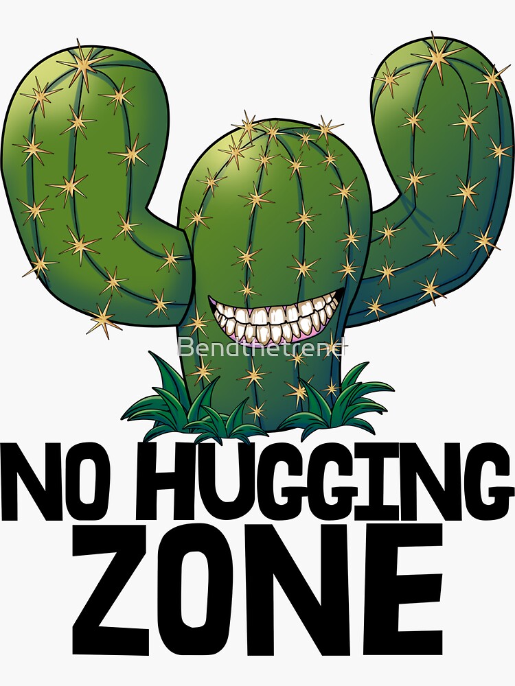 "No Hugging Zone" Sticker for Sale by Bendthetrend | Redbubble