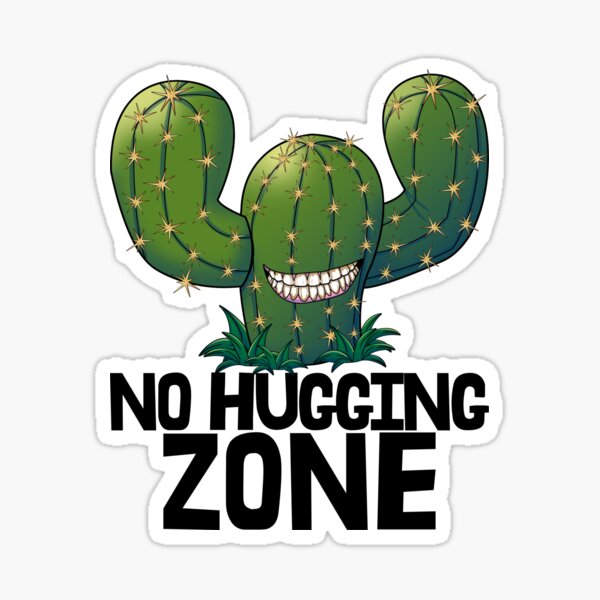"No Hugging Zone" Sticker for Sale by Bendthetrend | Redbubble