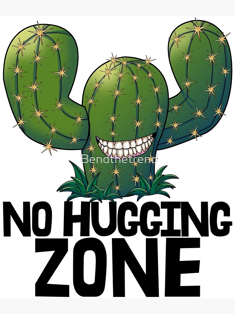 "No Hugging Zone" Poster for Sale by Bendthetrend | Redbubble