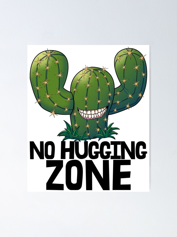 "No Hugging Zone" Poster for Sale by Bendthetrend | Redbubble