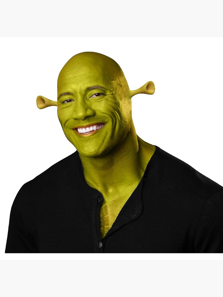 "Shrek - Dwayne "The Rock" Johnson - Work of Art" Clock for Sale by ...